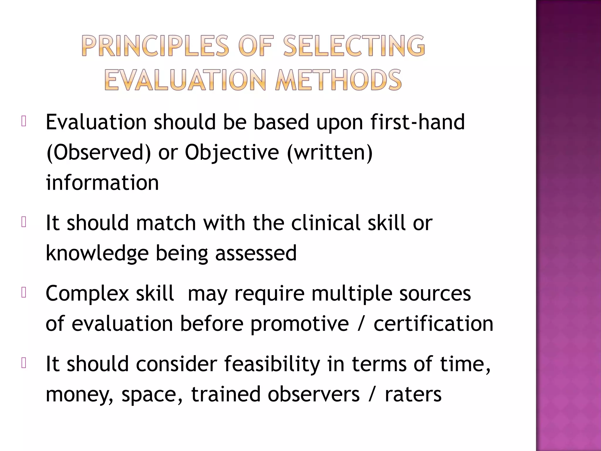 Clinical teaching methods | PPT | Educational Assessment | Education