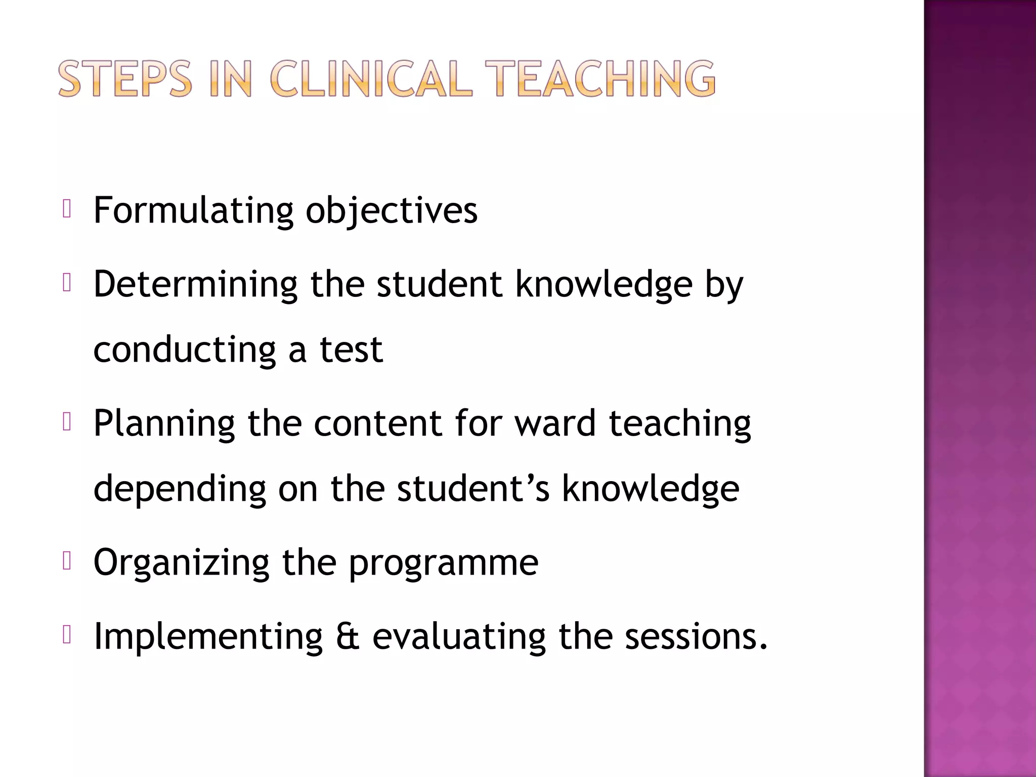 Clinical teaching methods | PPT