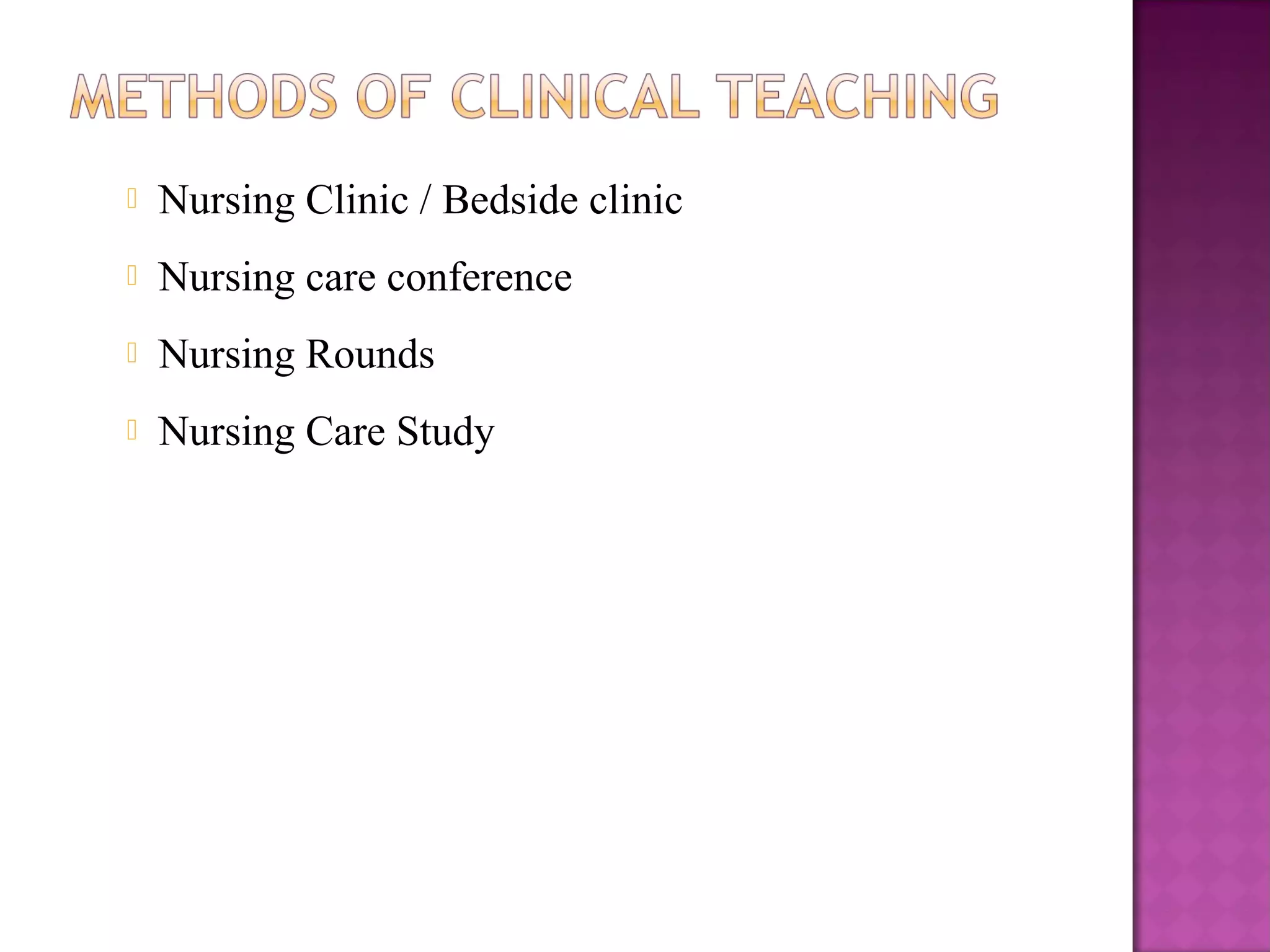 Clinical teaching methods | PPT