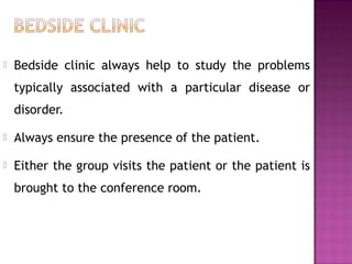 Clinical teaching methods | PPT