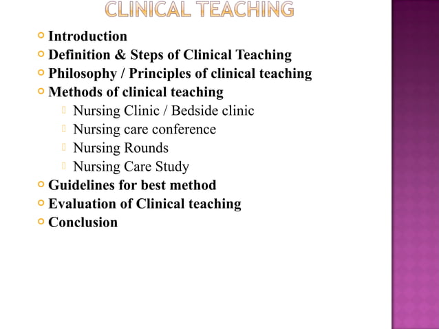 Clinical teaching methods | PPT | Educational Assessment | Education