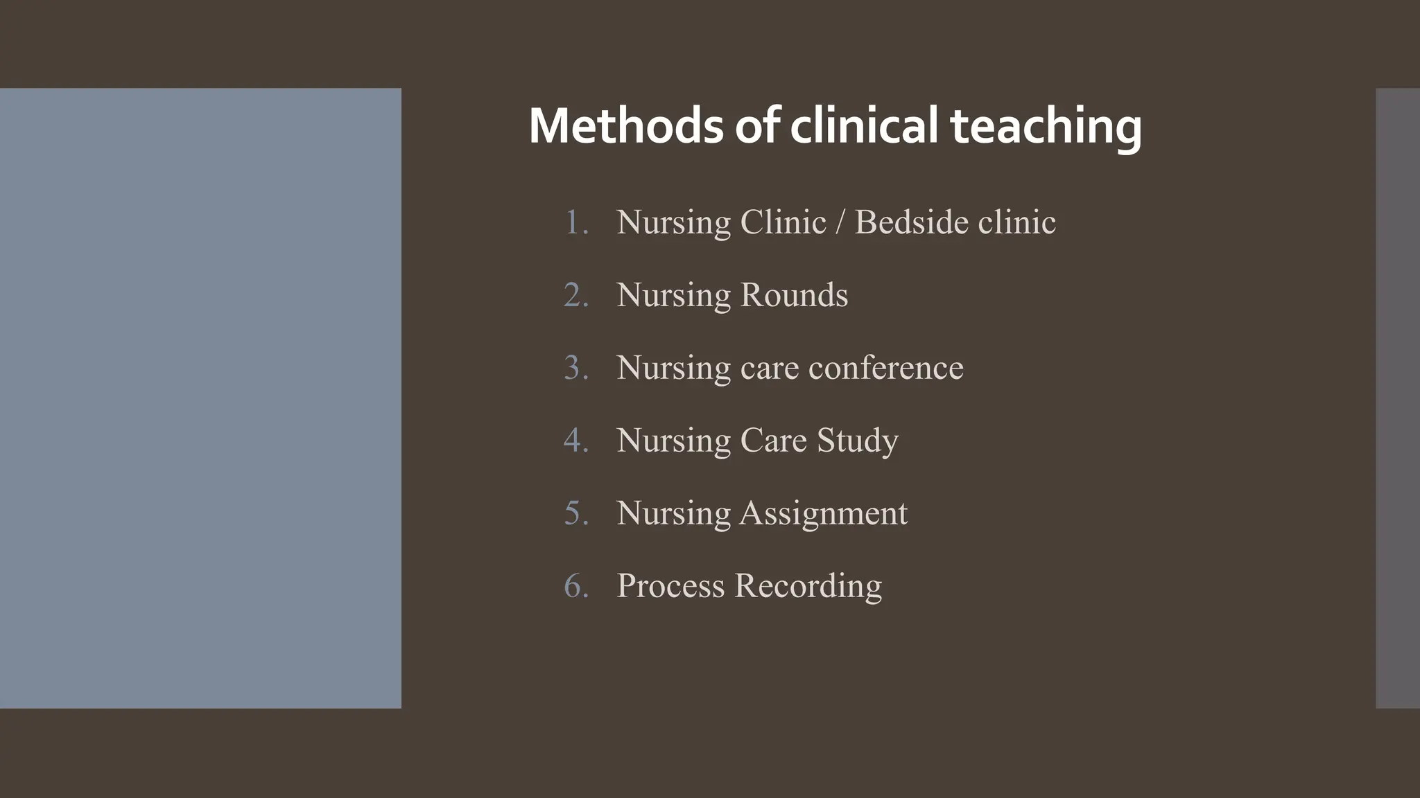 CLINICAL TEACHING METHODS.ppt FOR NURSESx | PPTX | Educational ...