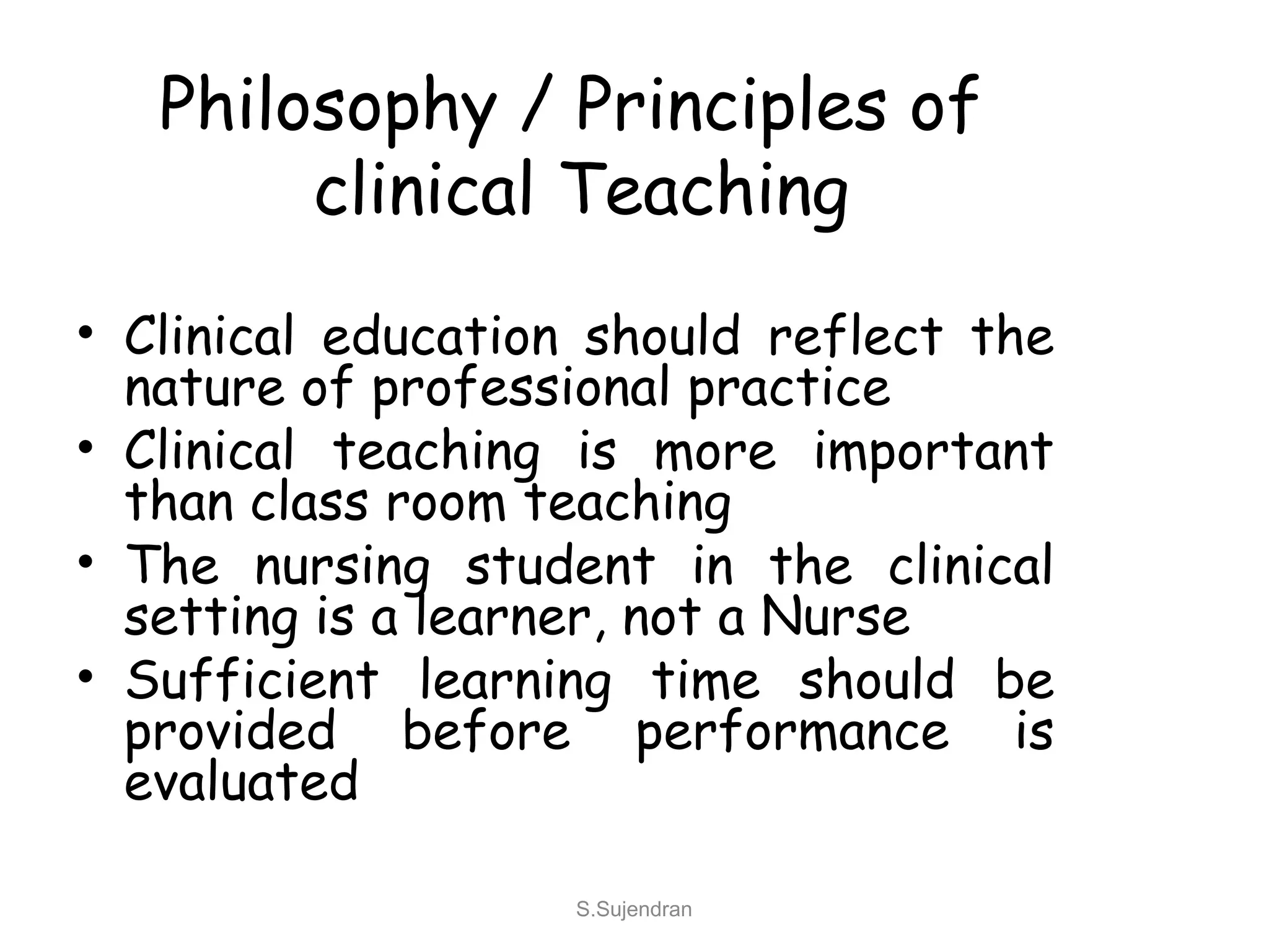 CLINICAL TEACHING METHODS Definition & Steps of Clinical Teaching | PPT