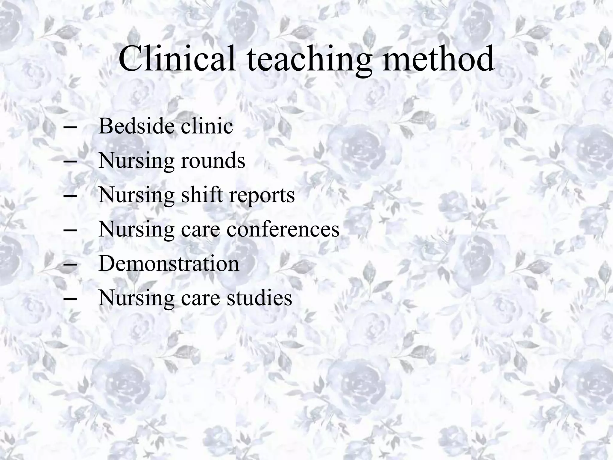 Clinical teaching | PPTX