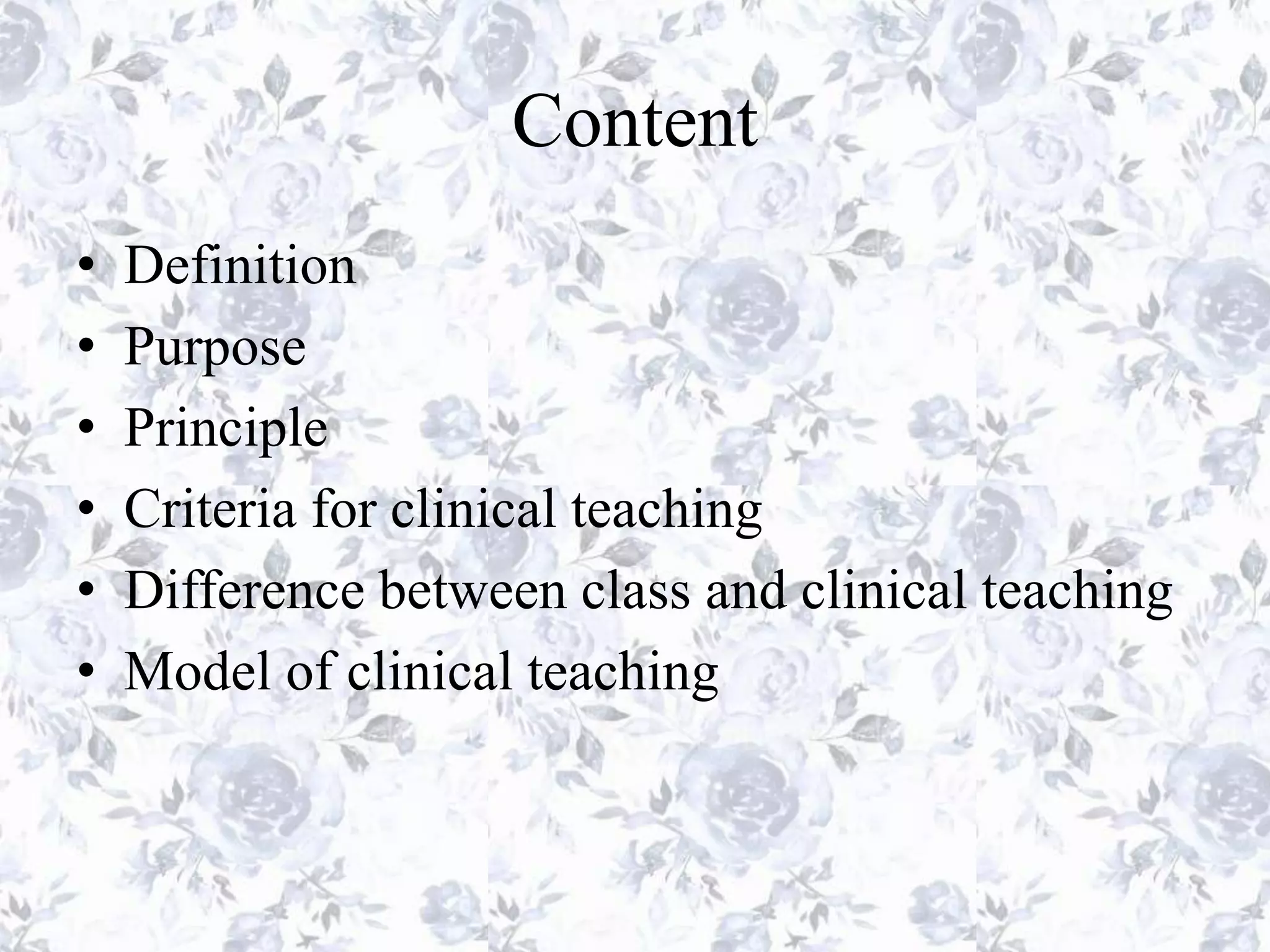 Clinical teaching | PPTX