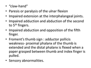 Clinical testing ulnar nerve | PPTX