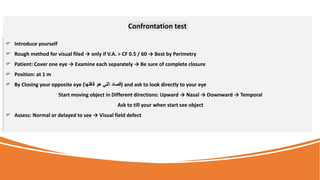 Ophthalmology Clinical Tests for OSCE exam | PPTX