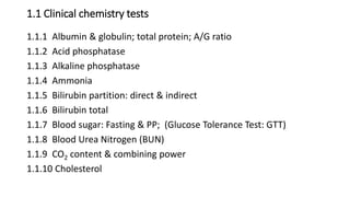 Clinical tests & significance | PPTX