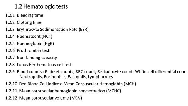 Clinical tests & significance | PPTX