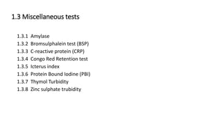 Clinical tests & significance | PPTX