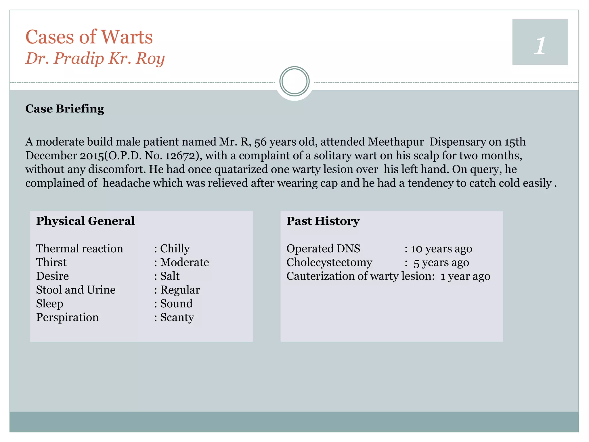 Clinical tips for the homoepathic treatment of warts | PPTX