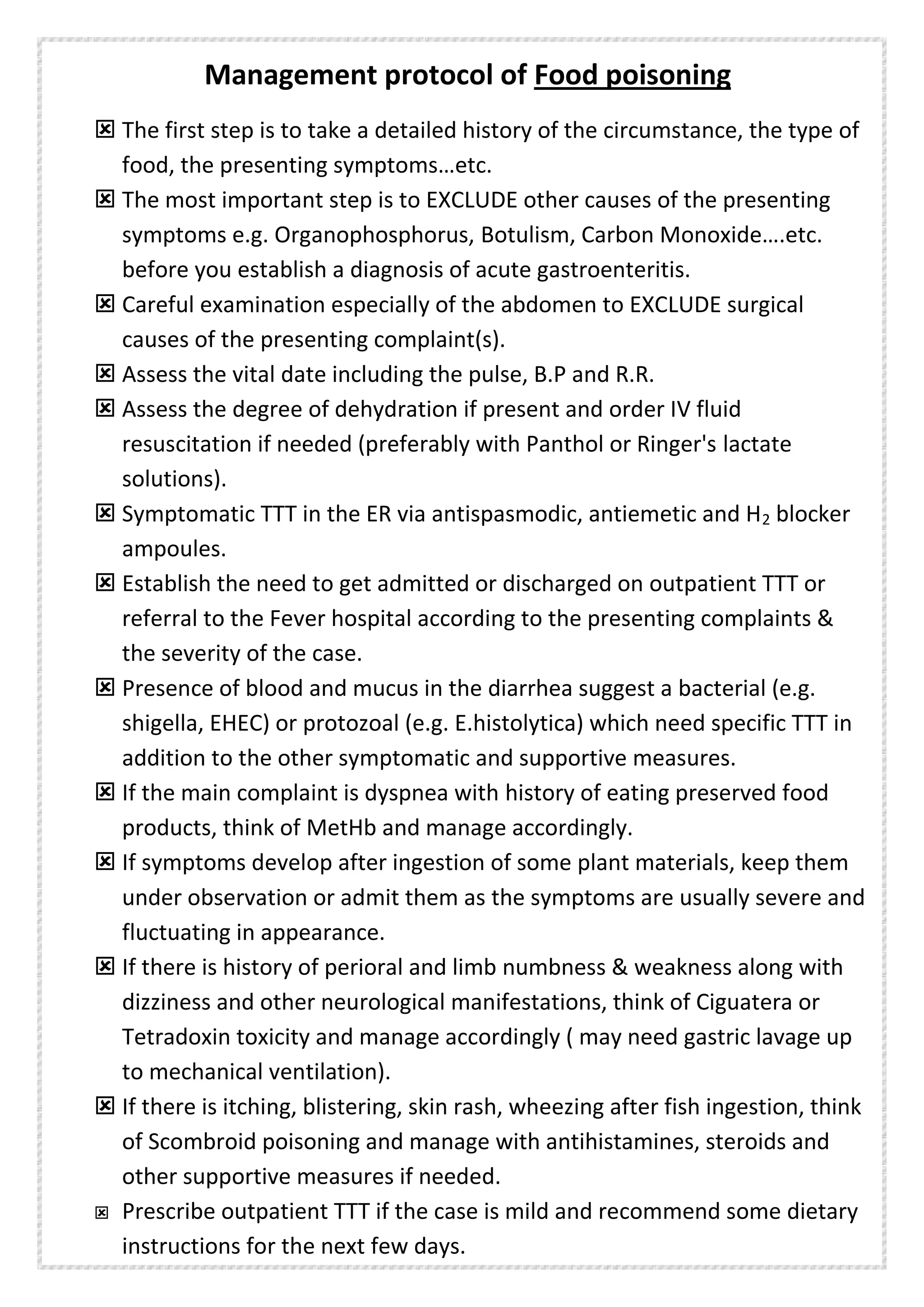 Clinical toxicology management protocols | PDF | Lung and Respiratory ...
