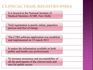 Clinical trail protocol and development | PPTX