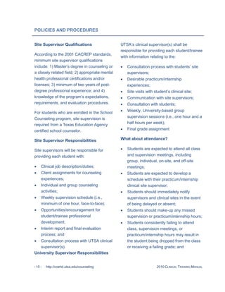 Clinical Training Manual | PDF