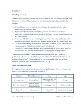 Clinical Training Manual | PDF
