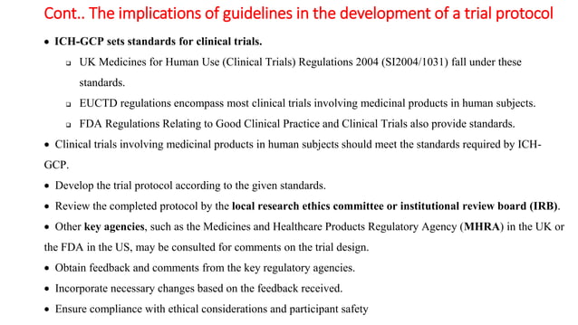 Clinical Trial_3_Fundamentals_Protocol Development.pptx | Pharmaceutical Industry | Industries