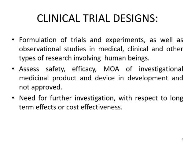 Clinical trial designs | PPTX