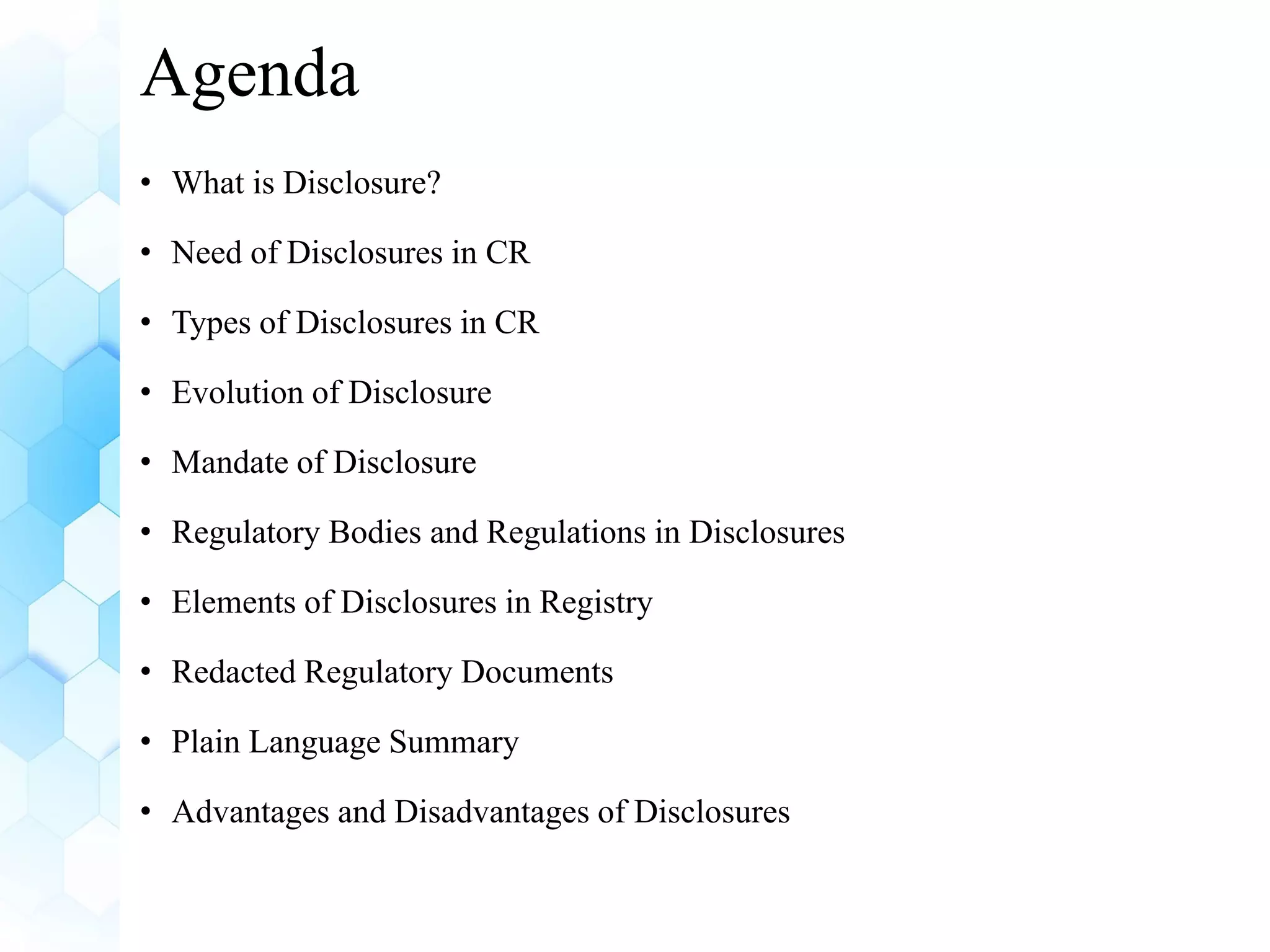 Disclosures in Clinical Trials | PDF