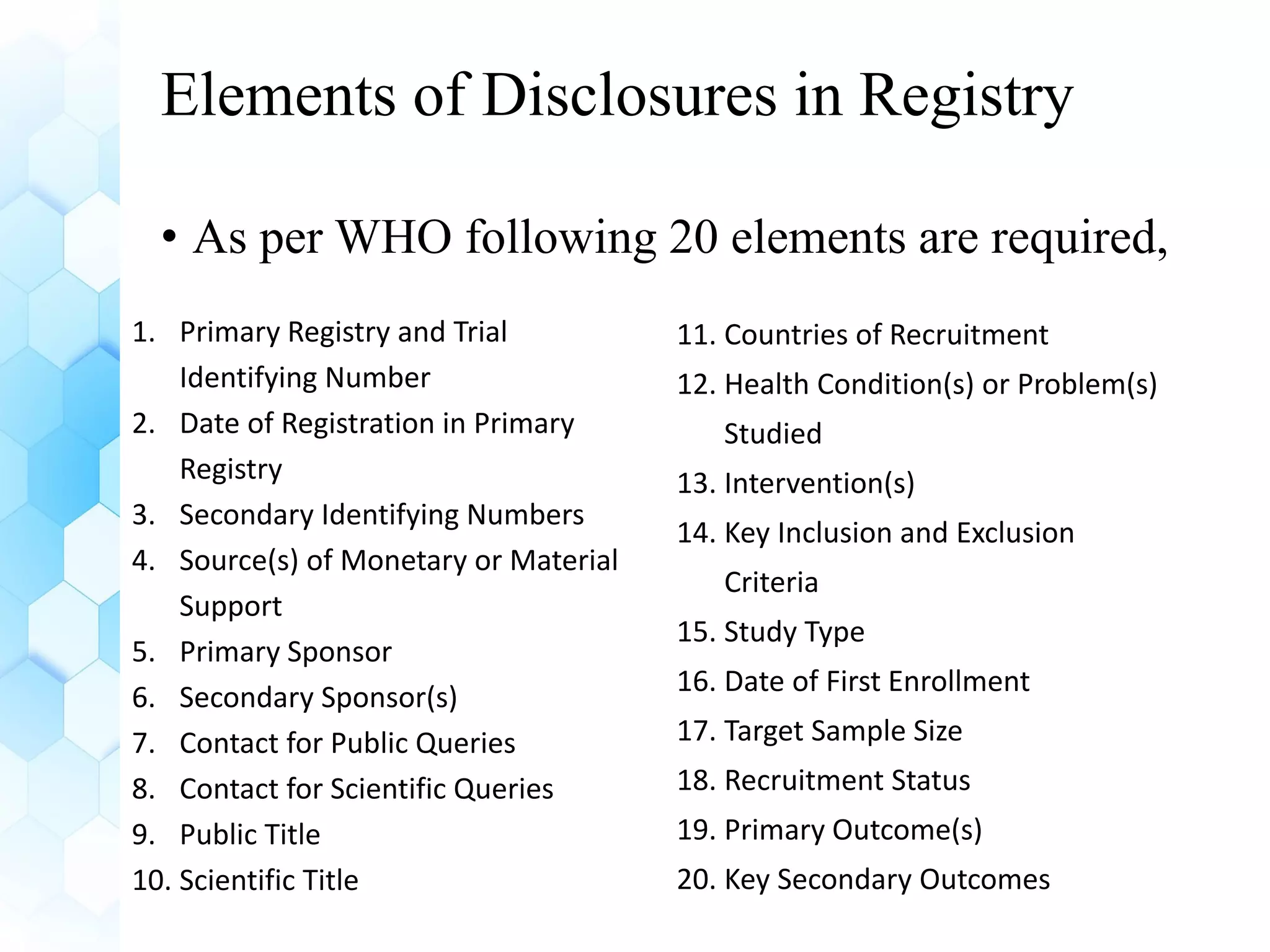 Disclosures in Clinical Trials | PDF
