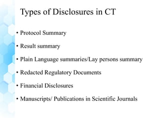 Disclosures in Clinical Trials | PDF