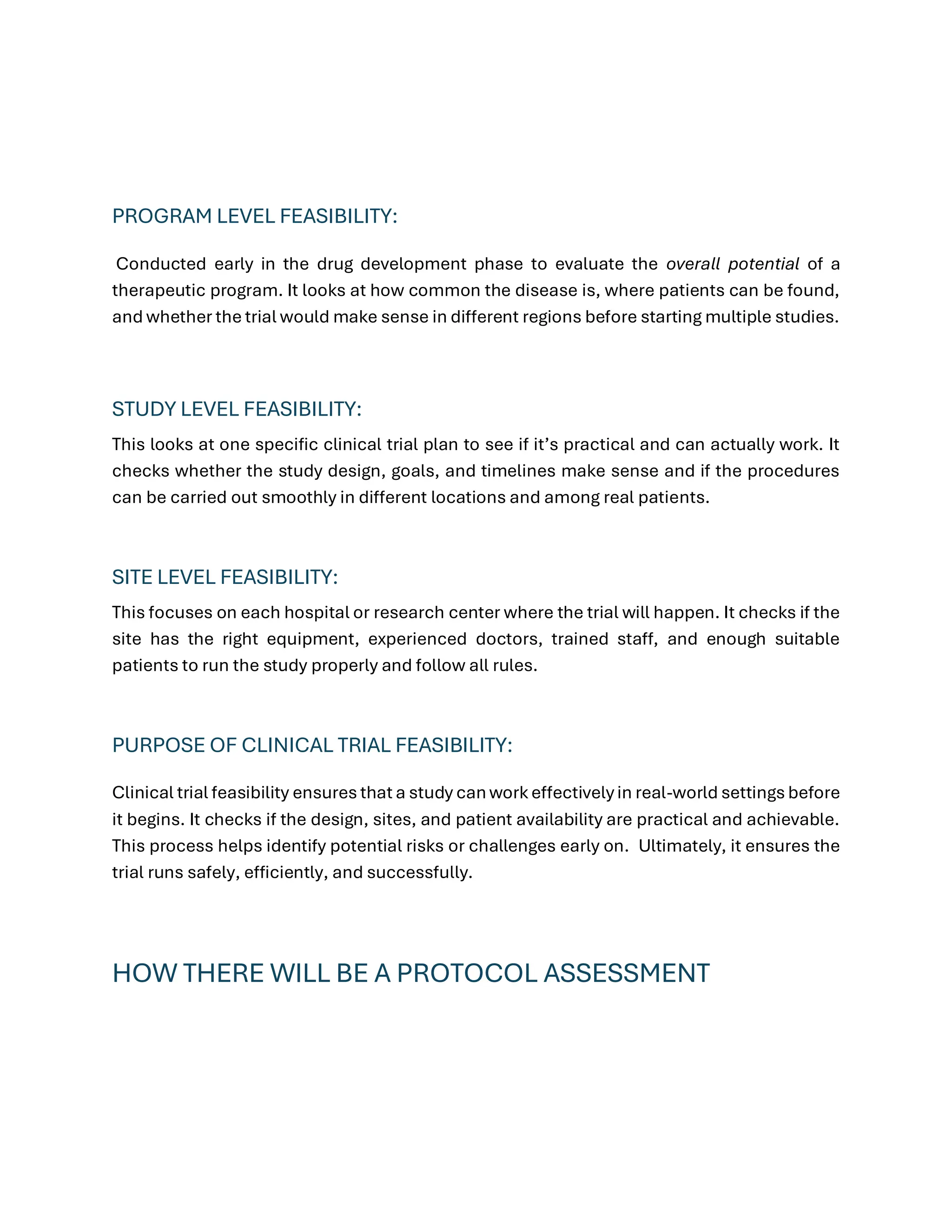 Clinical Trial Feasibility Checklist - Protocol Assessment & Site ...