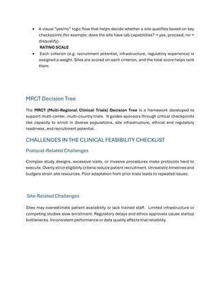 Clinical Trial Feasibility Checklist - Protocol Assessment & Site ...