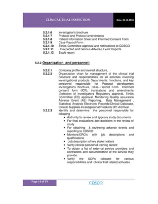Clinical trial inspection programme of india | PDF