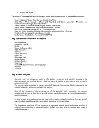 Clinical Trial Patient Recruitment Services Market Size | 2035 | PDF