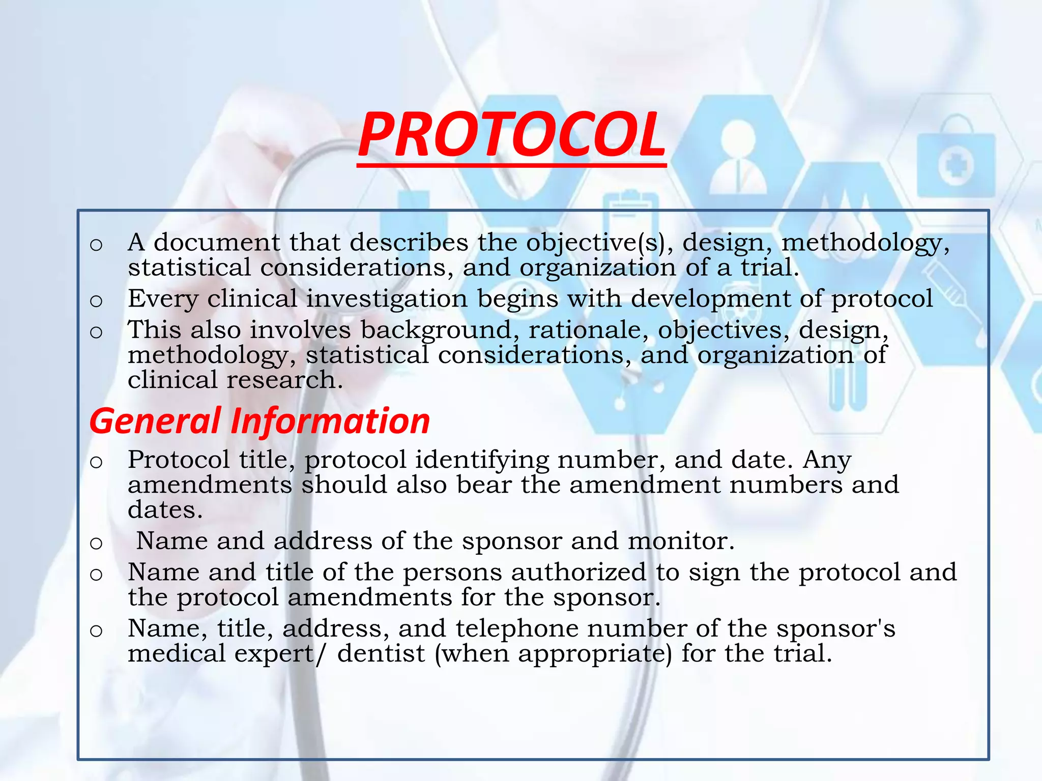 Clinical Trial Protocol | PPTX