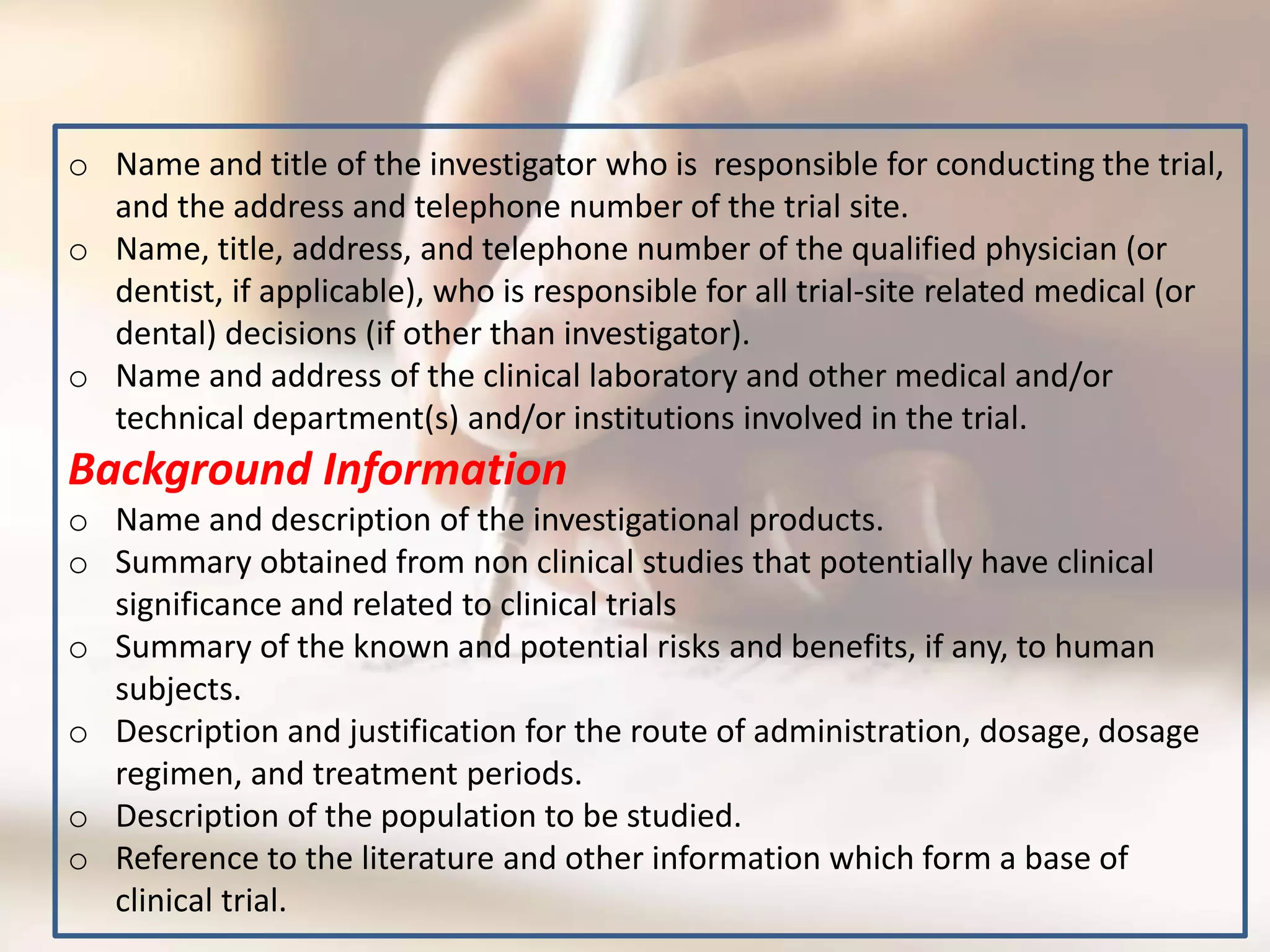 Clinical Trial Protocol | PPTX