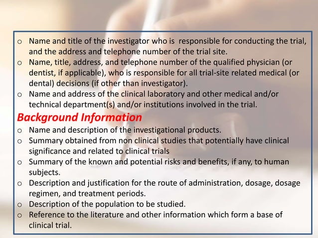 Clinical Trial Protocol | PPTX