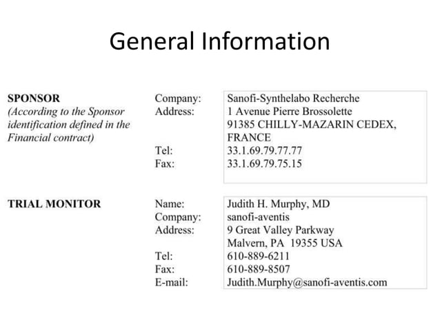 Clinical trial protocol, ammendments, Protocol deviations and ...