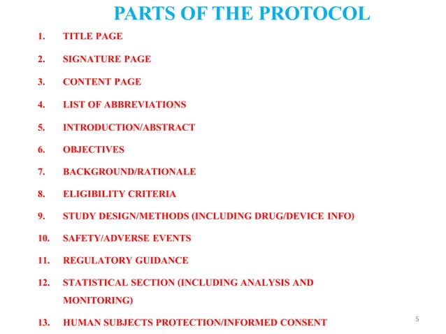 Clinical trial protocol development | PPTX