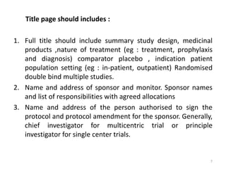 Clinical trial protocol development | PPTX