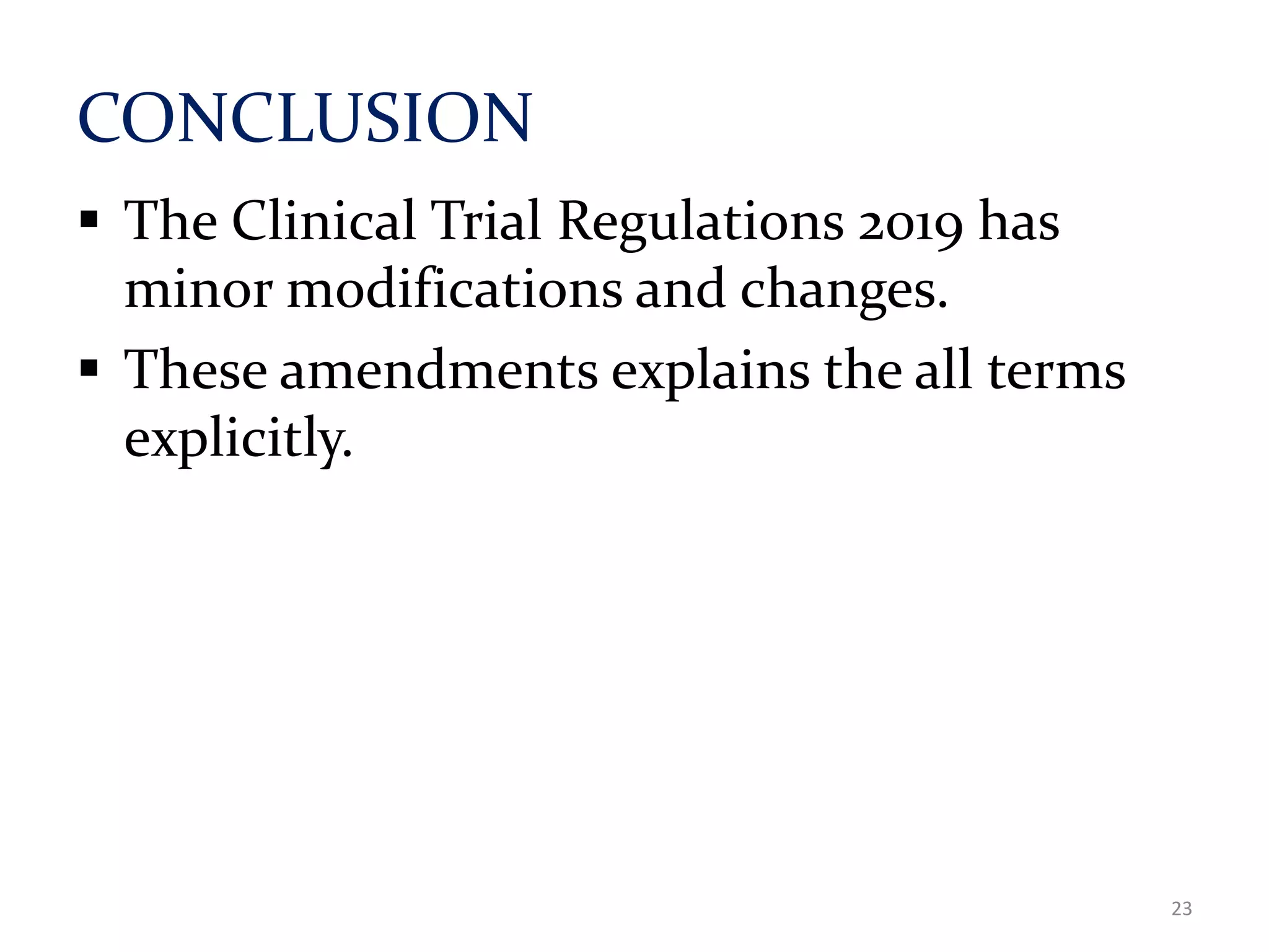 Clinical trial regulation 2019 | PPTX