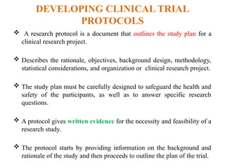 CLINICAL TRIALS note for pharmacy student | PPTX