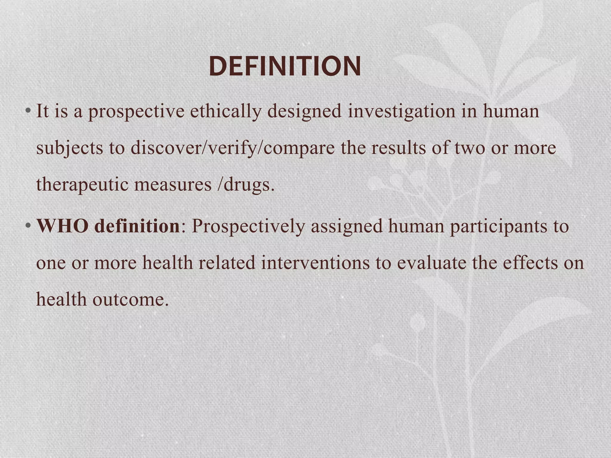 Clinical trials | PPTX