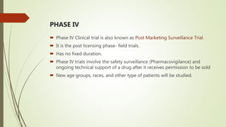 DRUG DEVELPOMENT & DISCOVERY- CLINICAL TRIALS | PPT