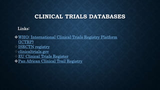 clinical trials and phases ptx | PPTX | Pharmaceutical Industry | Industries