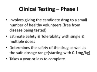 Clinical trials and new drug development | PPTX