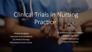 clinical trials in nursing -Nurse Practitioners | PPTX