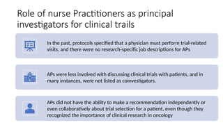 clinical trials in nursing -Nurse Practitioners | PPTX