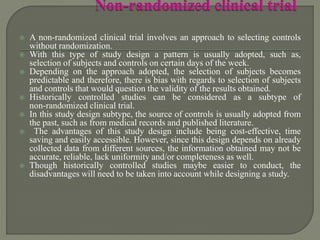 RESEARCH METHODOLOGY- INTERVENTIONAL STUDY DESIGNS: clinical trials ppt ...