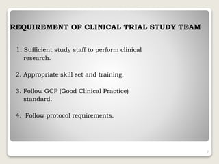 Clinical trial study team | PPTX
