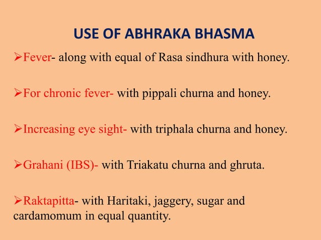 Clinical uses of abhraka bhasma | PPTX | Hinduism | Religion & Spirituality