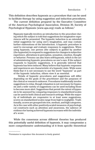 Clinical use of hypnosis | PDF