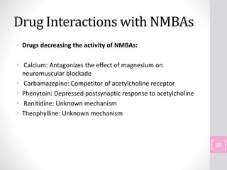 Clinical use of neuromuscular blocking agents in critically ill patients - NMDA | PPTX