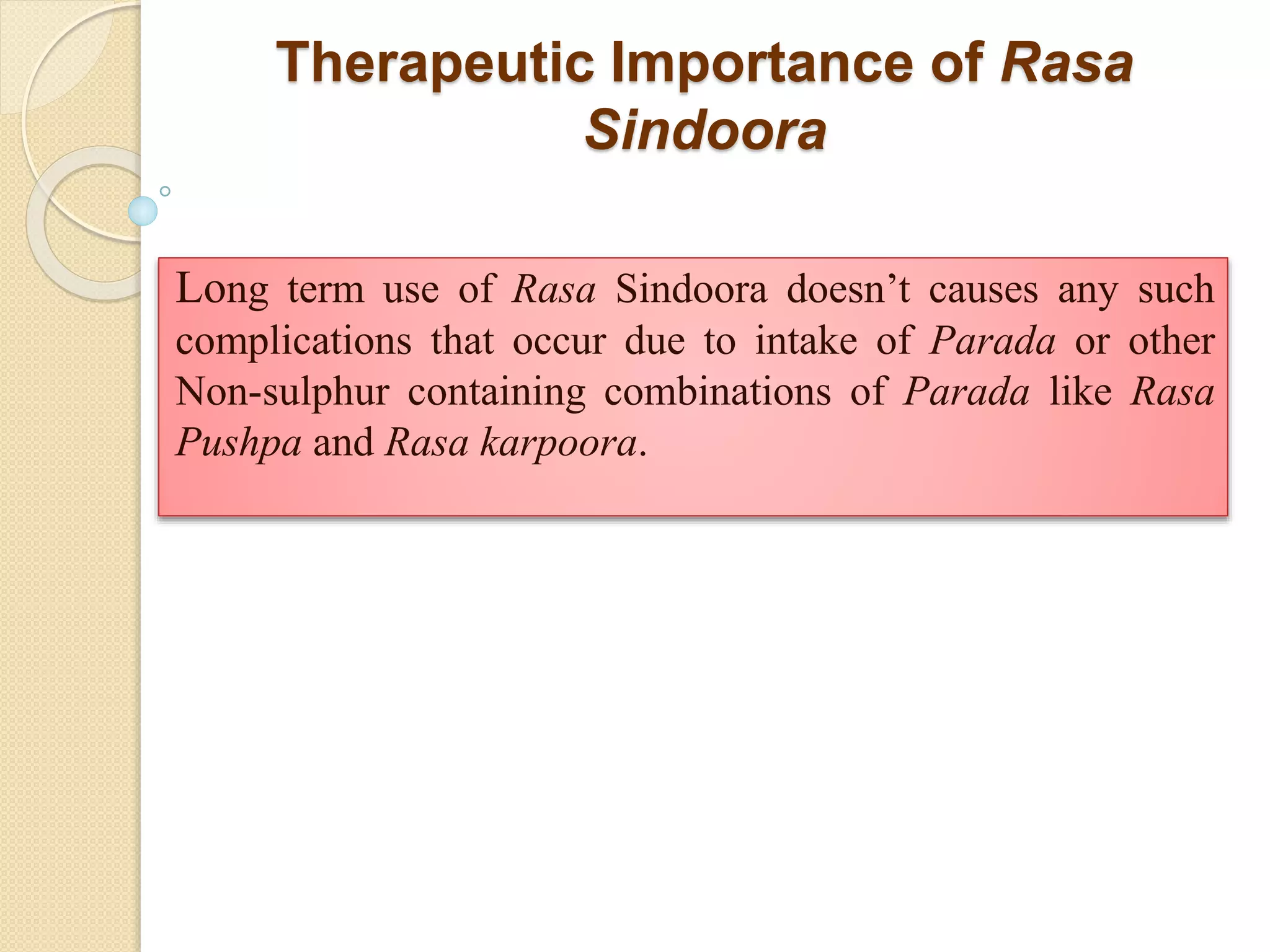 Clinical uses of rasa sindoora | PPTX