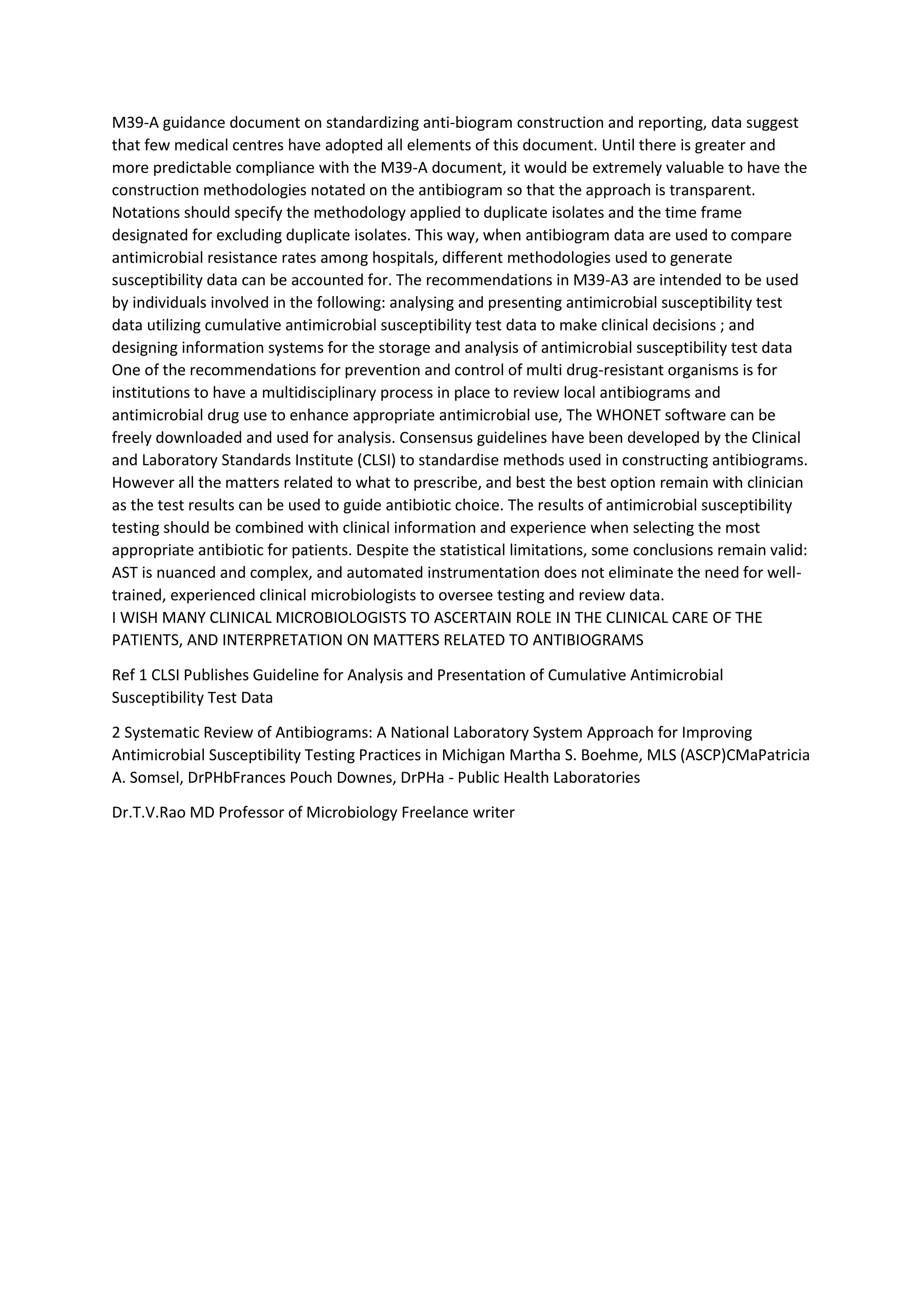 CLINICAL UTILITY OF ANTIBIOGRAMS | PDF
