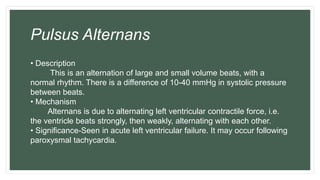 Clinical Value of Examination of Radial and Carotid Pulses at Bedside | PPT